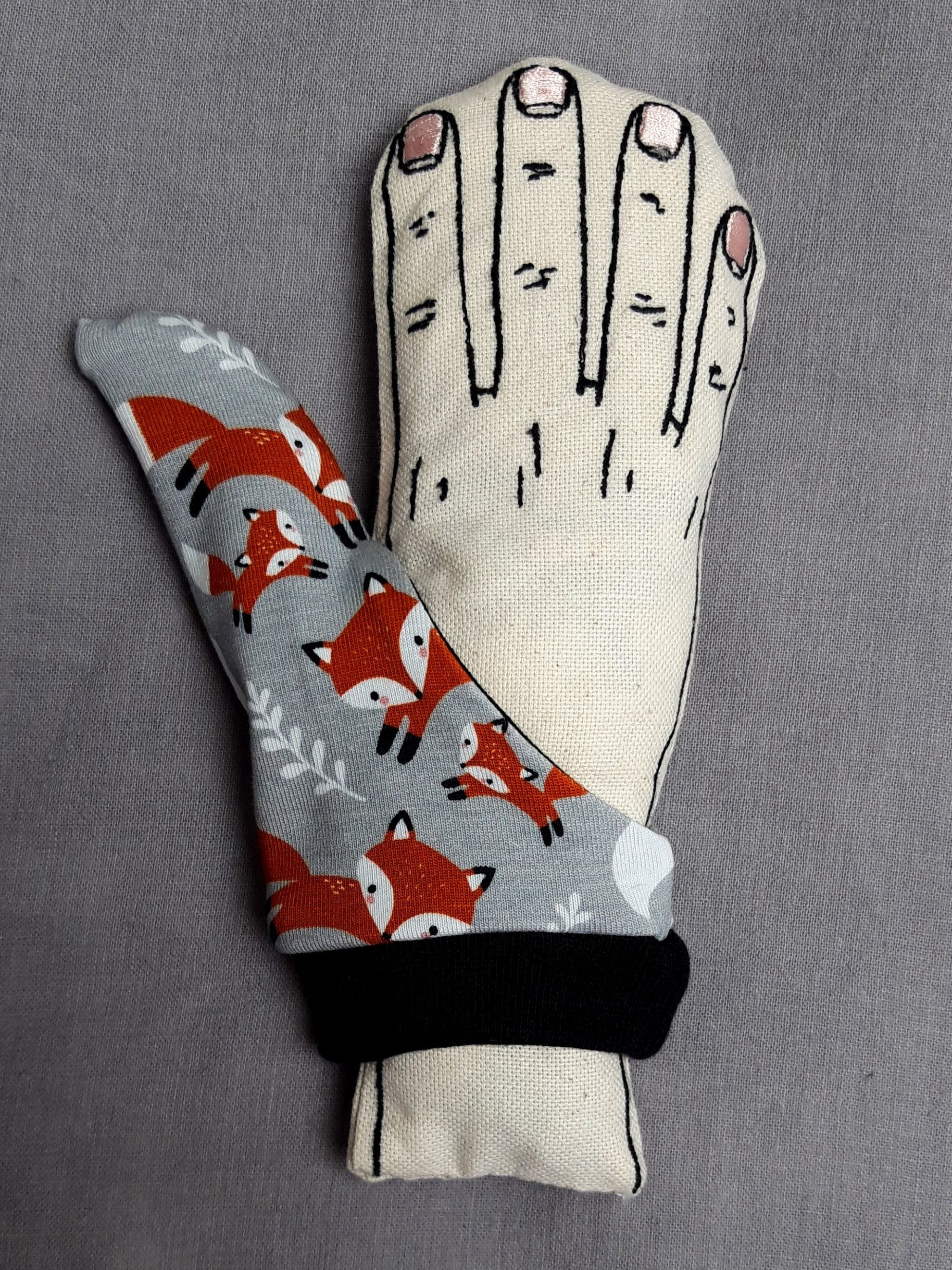 Cache pouce renard gris enfant sans scratch anti succion